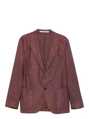 Eleventy Single-breasted Patch-pocket Blazer - Red