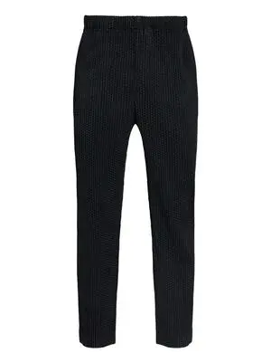 Issey Miyake Elasticated-waist Pleated Trousers - Black