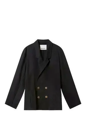 MARANT Yhann Buttoned Blazer - Black
