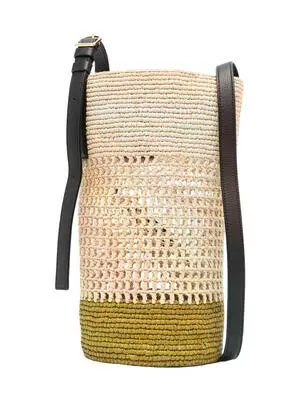 Khaite Billie Woven Bucket Bag - Neutrals