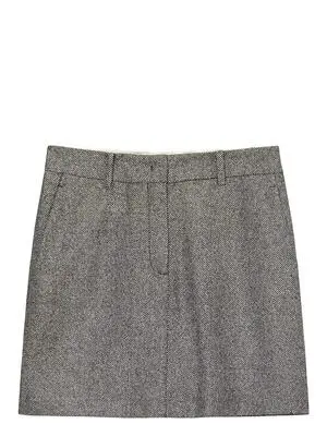 Marc O'polo Stripe-pattern Tailored Skirt - Grey