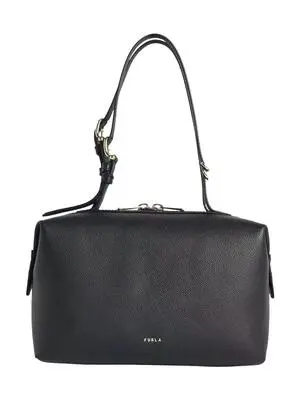 Furla Adjustable Leather Shoulder Bag - Black