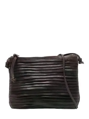 SOMMET Ruffled Cross Body Bag - Brown