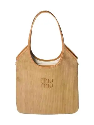 Miu Miu Ivy Corduroy Tote Bag - Neutrals