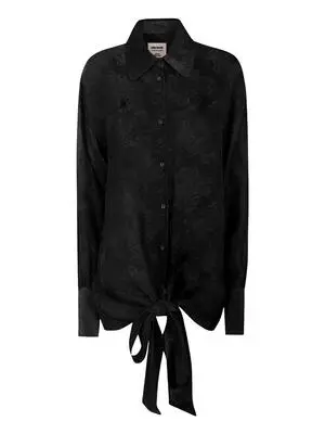 UMA WANG Patterned Shirt - Black