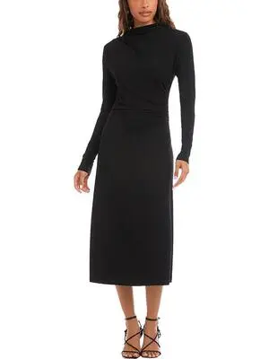 Reformation Elise Velvet Knit Dress In Black - 67% Off | Editorialist