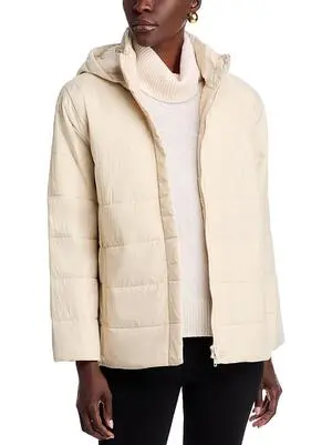 Bloomingdale'S Padded Jacket With Removable Hood - Almond