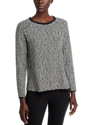 Eileen Fisher Jewel Neck Sweater - Black/white
