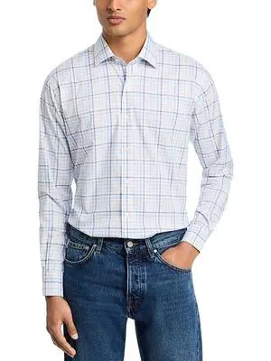 Peter Millar Warren Crown Long Sleeve Button Front Shirt - Navy