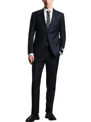 Emporio Armani Regular Fit Wool Suit - Blue Melange