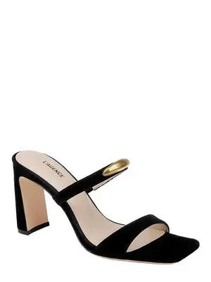 L'Agence Catriona Sandals Black Suede