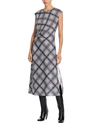 Derek Lam 10 Crosby Adelita Satin Midi Dress - Black/shark