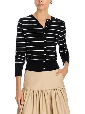 Derek Lam 10 Crosby Thibeaut Long Sleeve Cardigan Black Lead