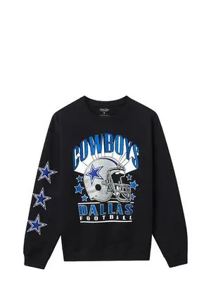 Junk Food Clothing Nfl Dallas Cowboys Glitter Helmet Fleece Sweatshirt - Black