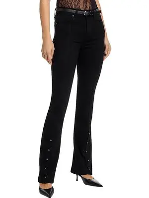 Paige Manhattan High-rise Bootcut Jeans - Black Shadow