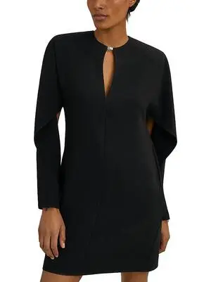 REISS Crepe Mini Dress - Black