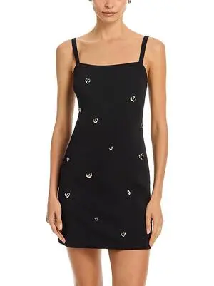 MILLY Collette Heart Mini Dress - Black