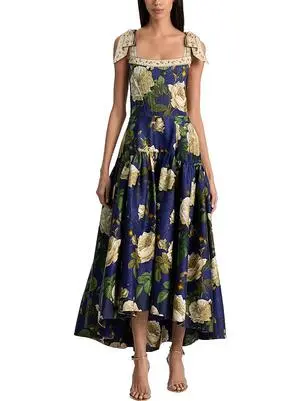 Alice + Olivia Rosalee Bustier Maxi Dress - Twilight Eden