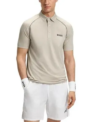 BOSS Patteo Toc Slim Fit Short Sleeve Polo Shirt - Light Beige