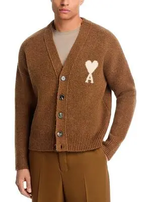Ami Adc Cardigan Sweater - Hazelnut