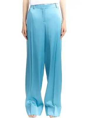 Stella McCartney Satin Dropped Waist Wide Leg Pants - Steel Blue