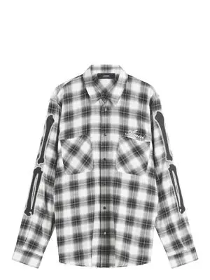 Amiri Bones Flannel Overshirt - Black
