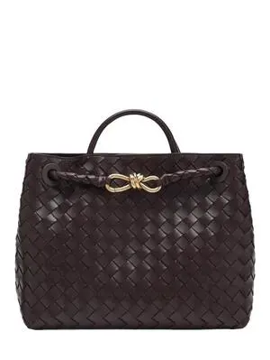 Bottega Veneta Andiamo Medium Bag In Intrecciato Leather Burgundy