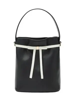 FERRAGAMO Bucket Bag With Bow Detail - Black
