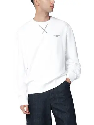 Givenchy Couture Seam Sweatshirt With Embroidered Logo - White