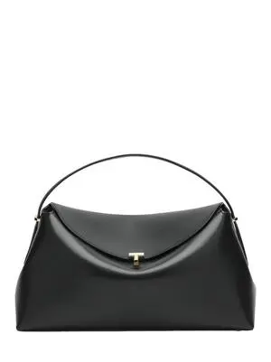 TOTEME Leather T-lock Bag - Black