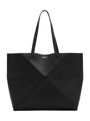 Loewe Puzzle Fold Large Tote Bag - Black