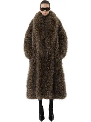 ARAKII Long Faux Fur Coat
