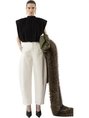 Arakii Barrel Suit Pants - Off-white