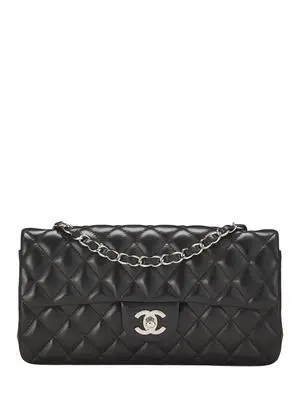 CHANEL East/West Lambskin Shoulder Bag