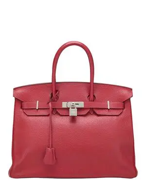 Hermès Clemence Birkin 35 - Rouge Casaque