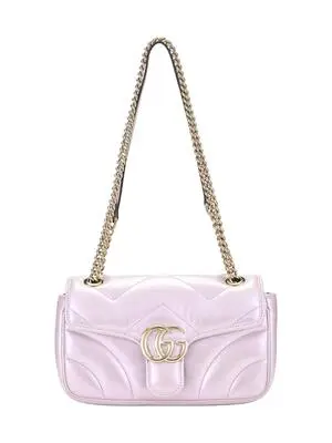 Gucci Gg Marmont Matelassé Shoulder Bag - Pink