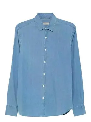 Canali Long-sleeve Denim Shirt - Blue