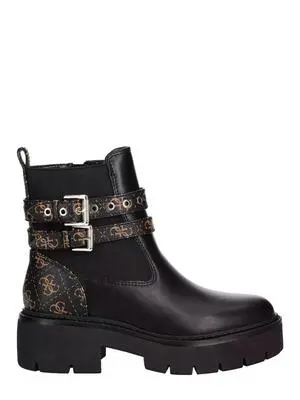 Guess Buckle Strap Boots - Black