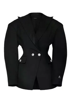 ANOUKI Double-breasted Blazer - Black