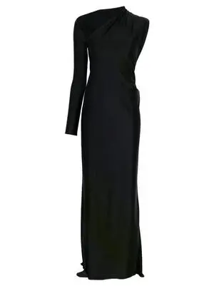 ATU BODY COUTURE One-shoulder Cut-out Maxi Dress - Black