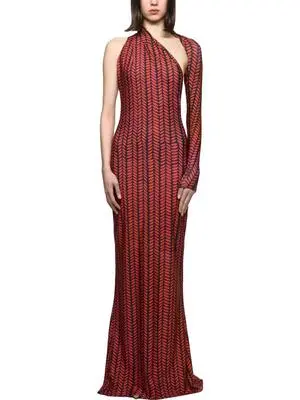ATU BODY COUTURE One-Shoulder Cut-Out Maxi Dress Red