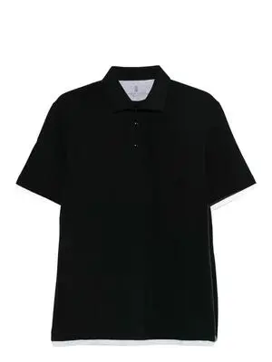 Brunello Cucinelli Trim Polo Shirt - Black