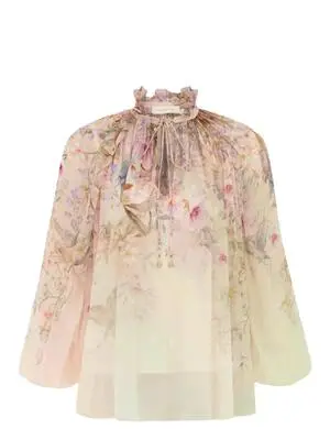 Zimmermann Rebellion Printed Blouse - Neutrals