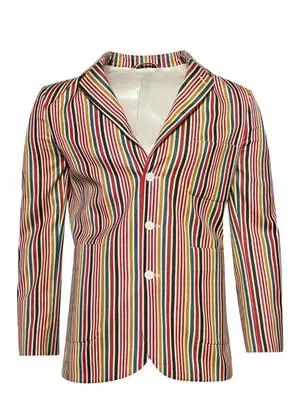 BODE Lawrence Striped Suit Jacket - Red