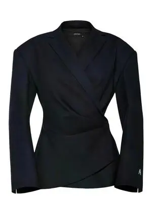 ANOUKI Draped Blazer - Blue