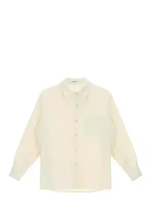 Auralee Homespun Tweed Shirt Blouson - White
