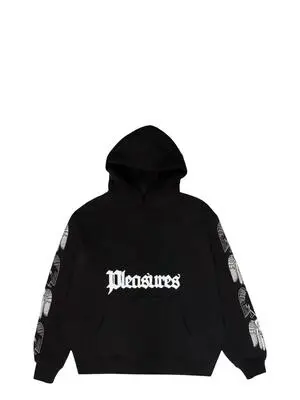 PLEASURES Graphic Print Hoodie - Black