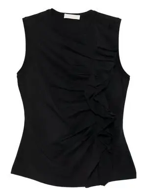 Ulla Johnson Clio Ruffled Tank Top - Black