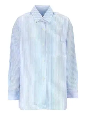 CUANTICO Striped Shirt - Blue