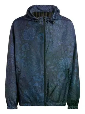 Etro Floral Paisley-pattern Windbreaker Jacket - Blue